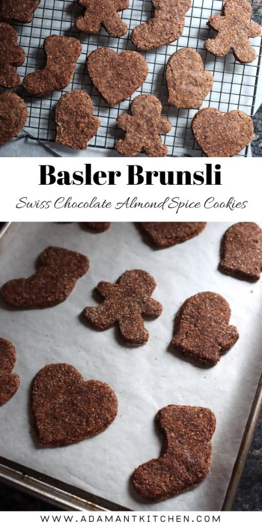 Basler Brunsli (Swiss Chocolate Almond Spice Cookies) - Adamant Kitchen