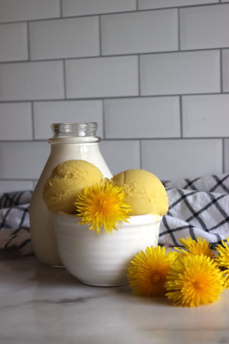 Dandelion & Honey Ice Cream - Adamant Kitchen