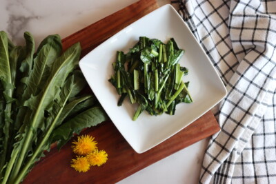 Sauteed Dandelion Greens - Adamant Kitchen